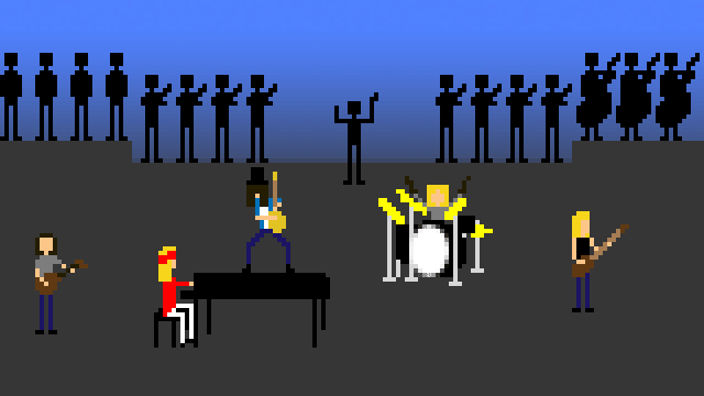 Gifs de bandas de música realizados en 8-Bits