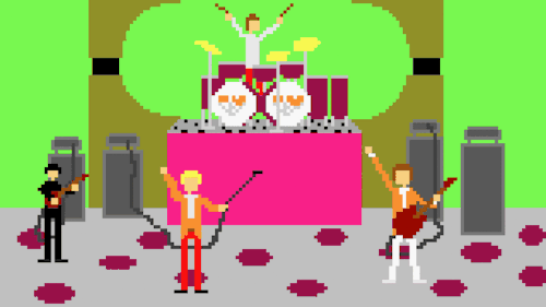 Gifs de bandas de música realizados en 8-Bits
