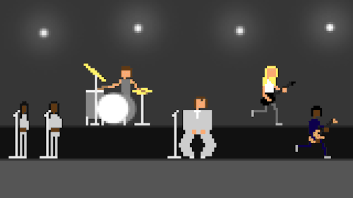 Gifs de bandas de música realizados en 8-Bits