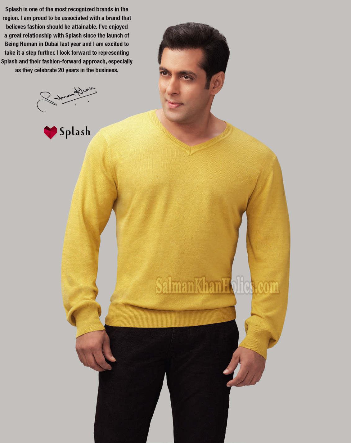 Salman Khan’s photoshoot for Splash Fashions Autumn/Winter 2013 ...
