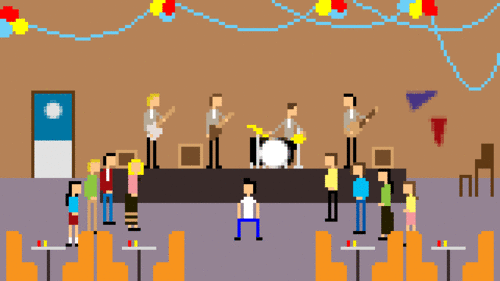 Gifs de bandas de música realizados en 8-Bits