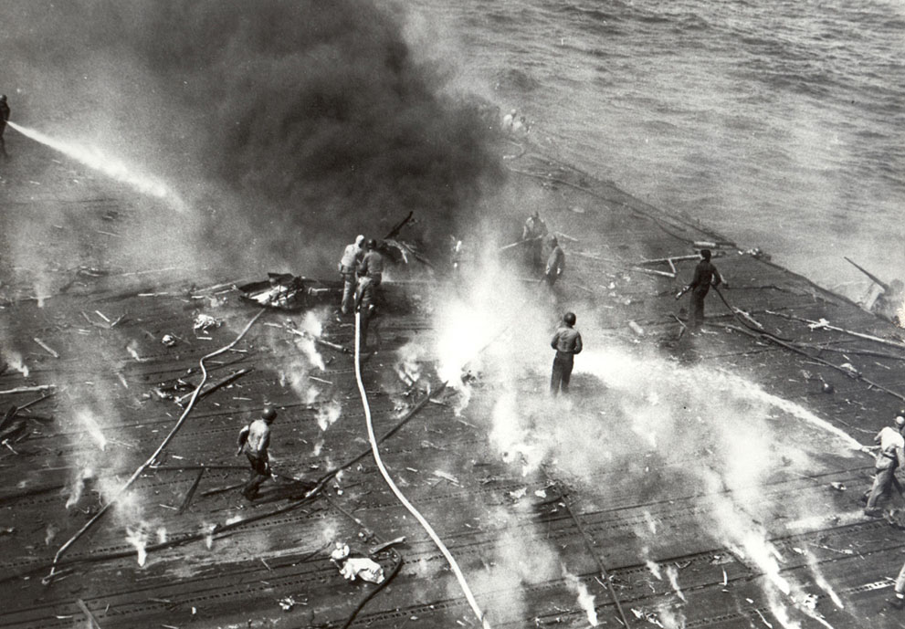 la bataille de Midway. juin 1942