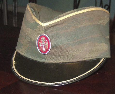 Serbian tiger camo officers Cap and 'Titovka' side cap