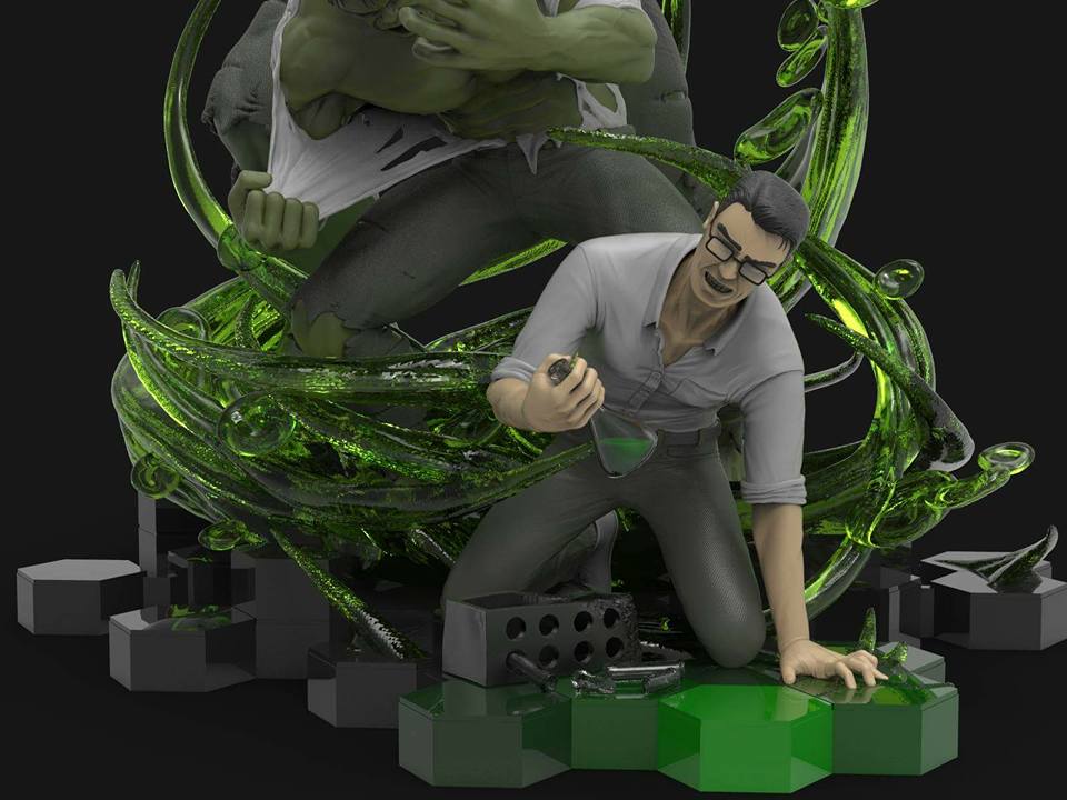 Hulk Transformation Diorama 1/5 par Tiger J Custom