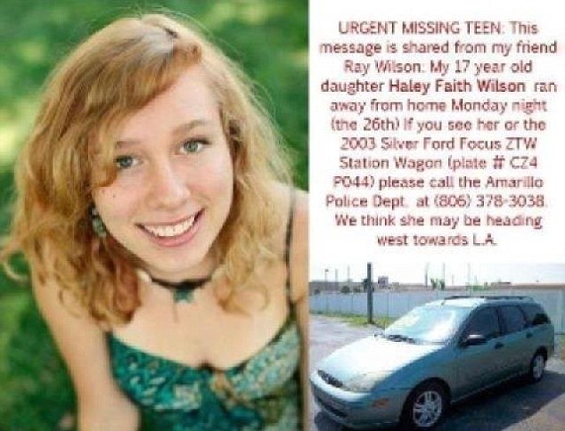 Haley Faith Wilson, Age 17 - Missing from Amarillo, TX