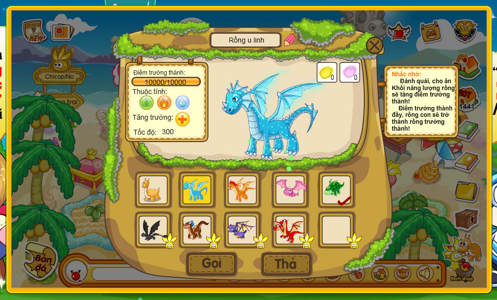 Tổng hợp Rồng trong game Moly