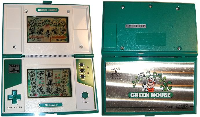 1982 GAME & WATCH "Greenhouse" NINTENDO ((Multi Screen))