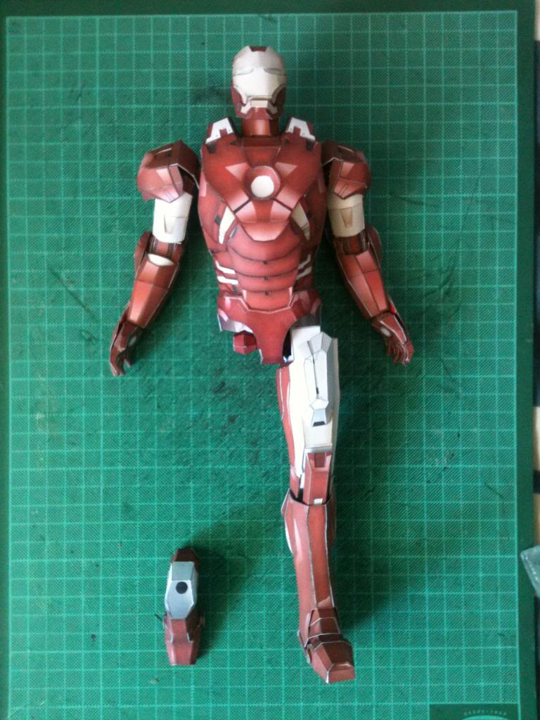 iron man mark vii y war machine paper-replika!