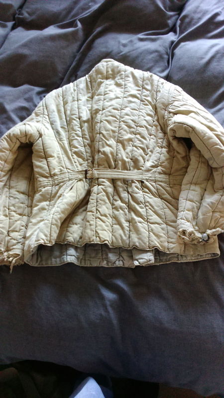 Telogreika padded winter jacket used maybe by a German soldier or POW?