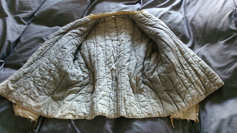 Telogreika padded winter jacket used maybe by a German soldier or POW?