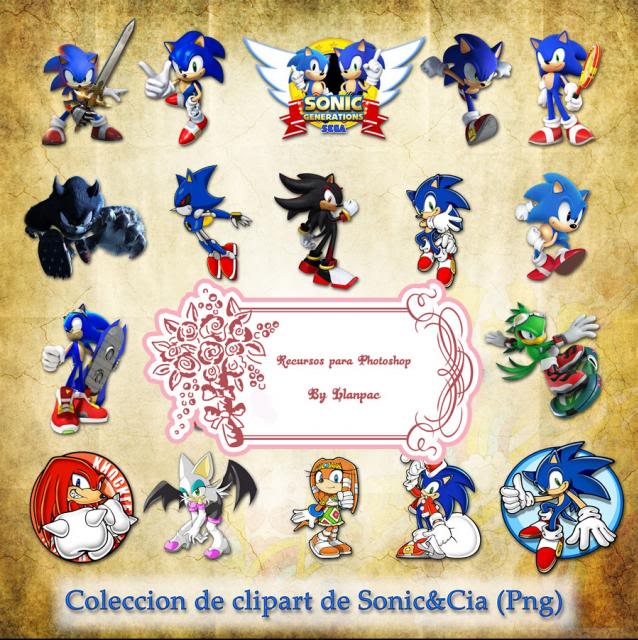 Colección de clipart de Sonic y amigos (Png)