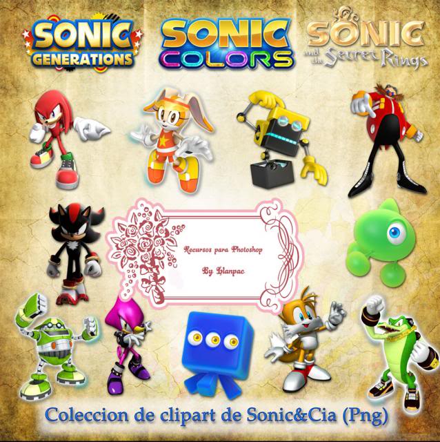Colección de clipart de Sonic y amigos (Png)