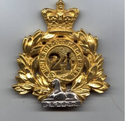 Victorian British Army 24th of Foot Helmet Plate's - Zulu War