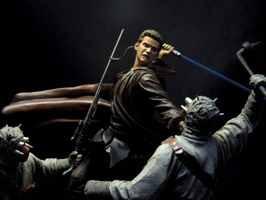 Anakin Skywalker VS Tusken Raiders - Diorama - Sideshow Collectibles