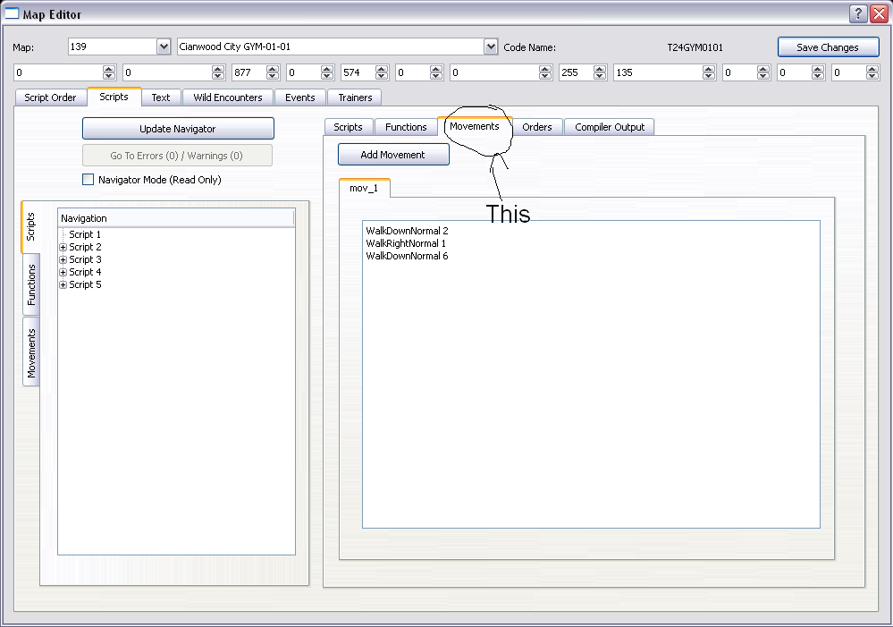 Pokemon PPRE Trainer Script