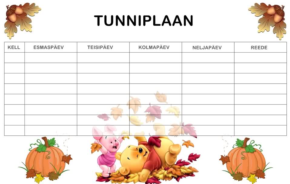 Tunniplaanid (alused)