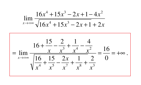 Limite tendendo ao infinito que resulta o infinito