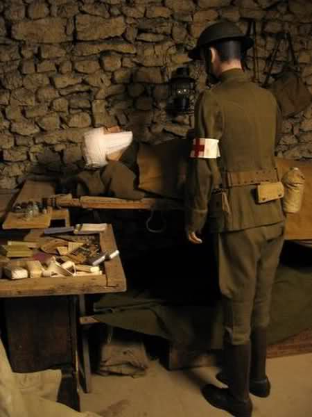 First aid station.