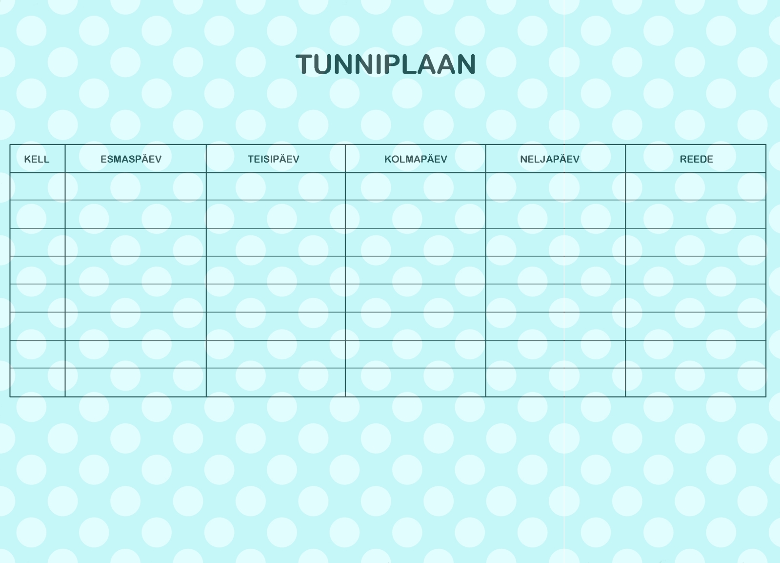 Tunniplaanid (alused)