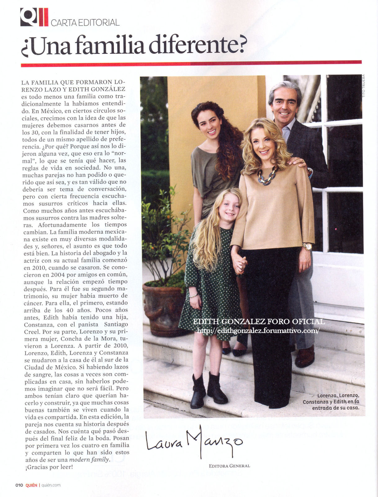 QUIEN: MODERN FAMILY - LORENZO LAZO Y EDITH GONZALEZ