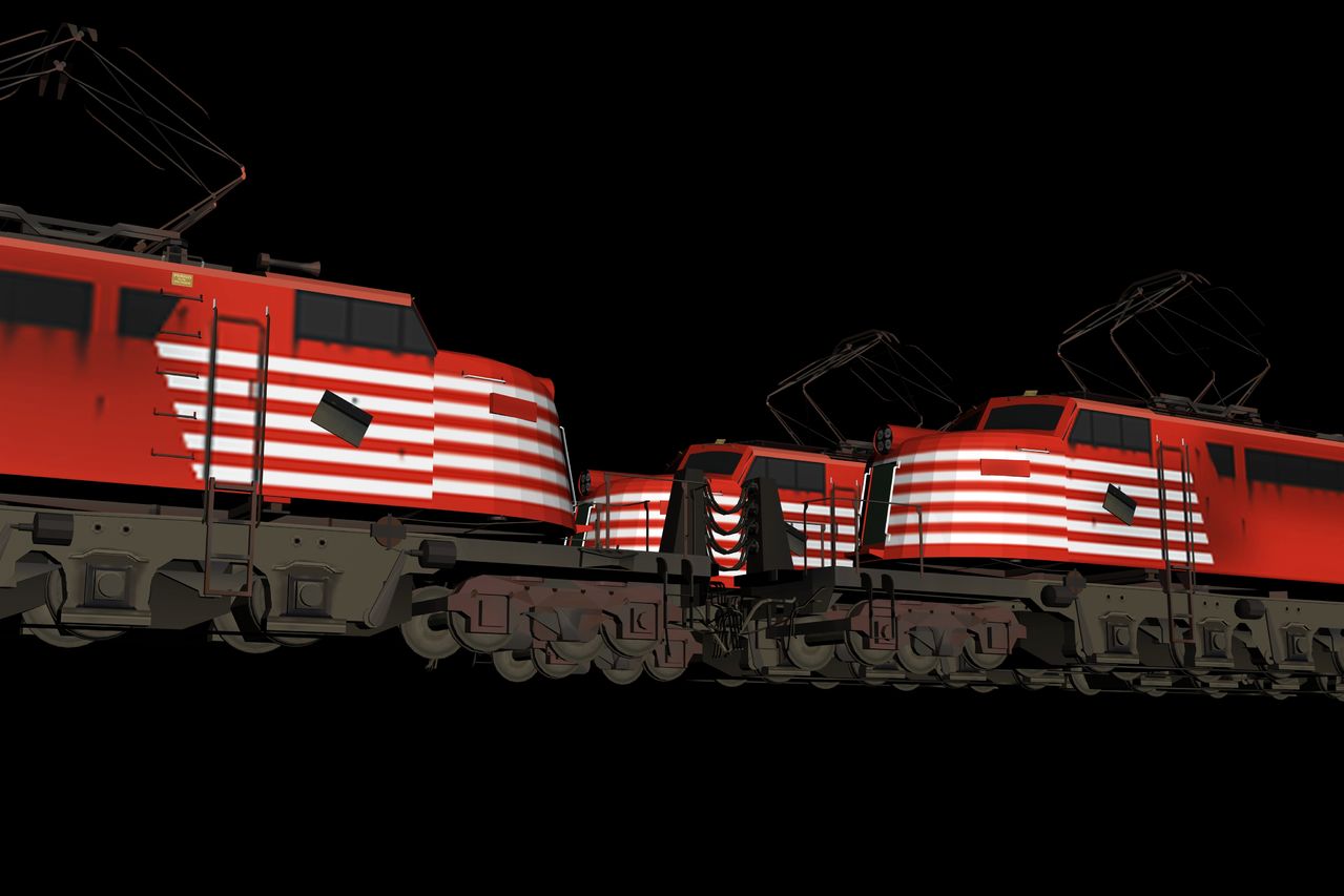 Locomotivas "V8" e "RUSSA"