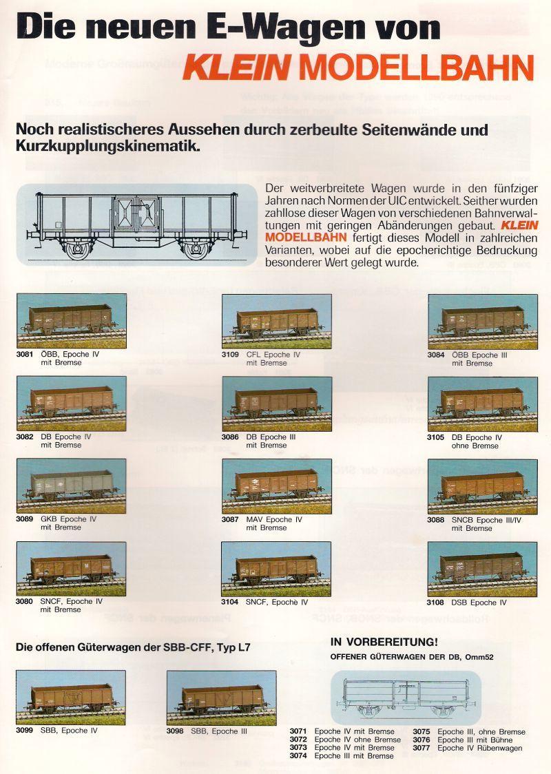 Klein Modellbahn Katalog 1990
