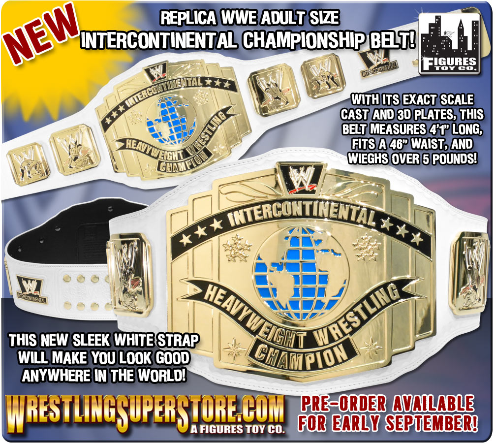 WWE Intercontinental Championship Adult Size Replica Belt with White ...