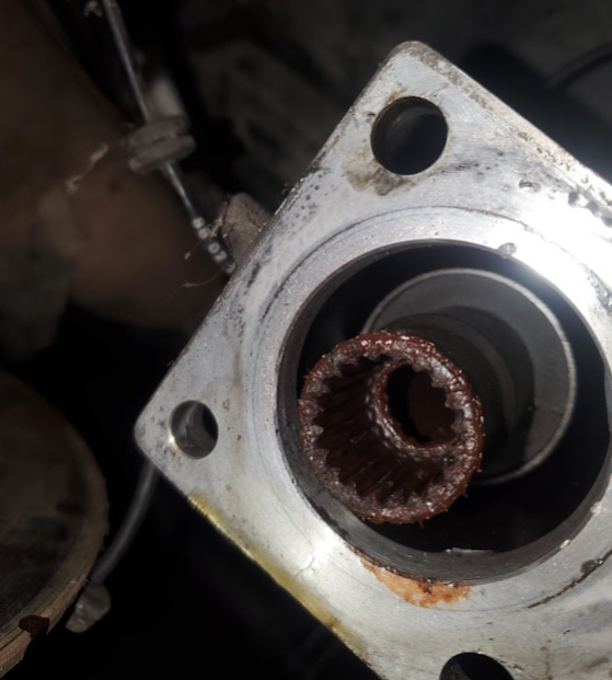 Final drive spline clean & lube