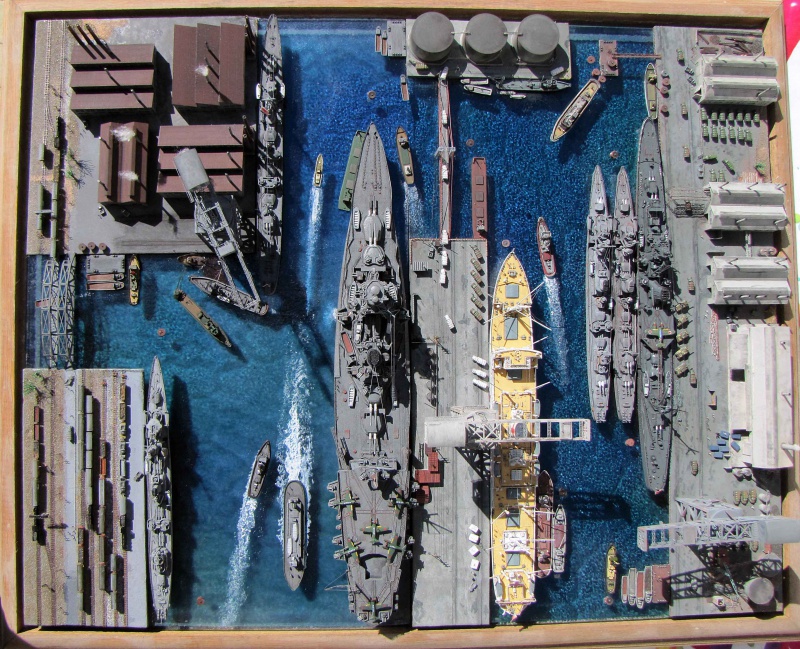 Diorama portuaire Tamiya 1/700 par philiparus