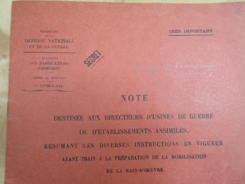 Document Français Secret 1939