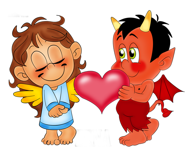 Angelito y diablo